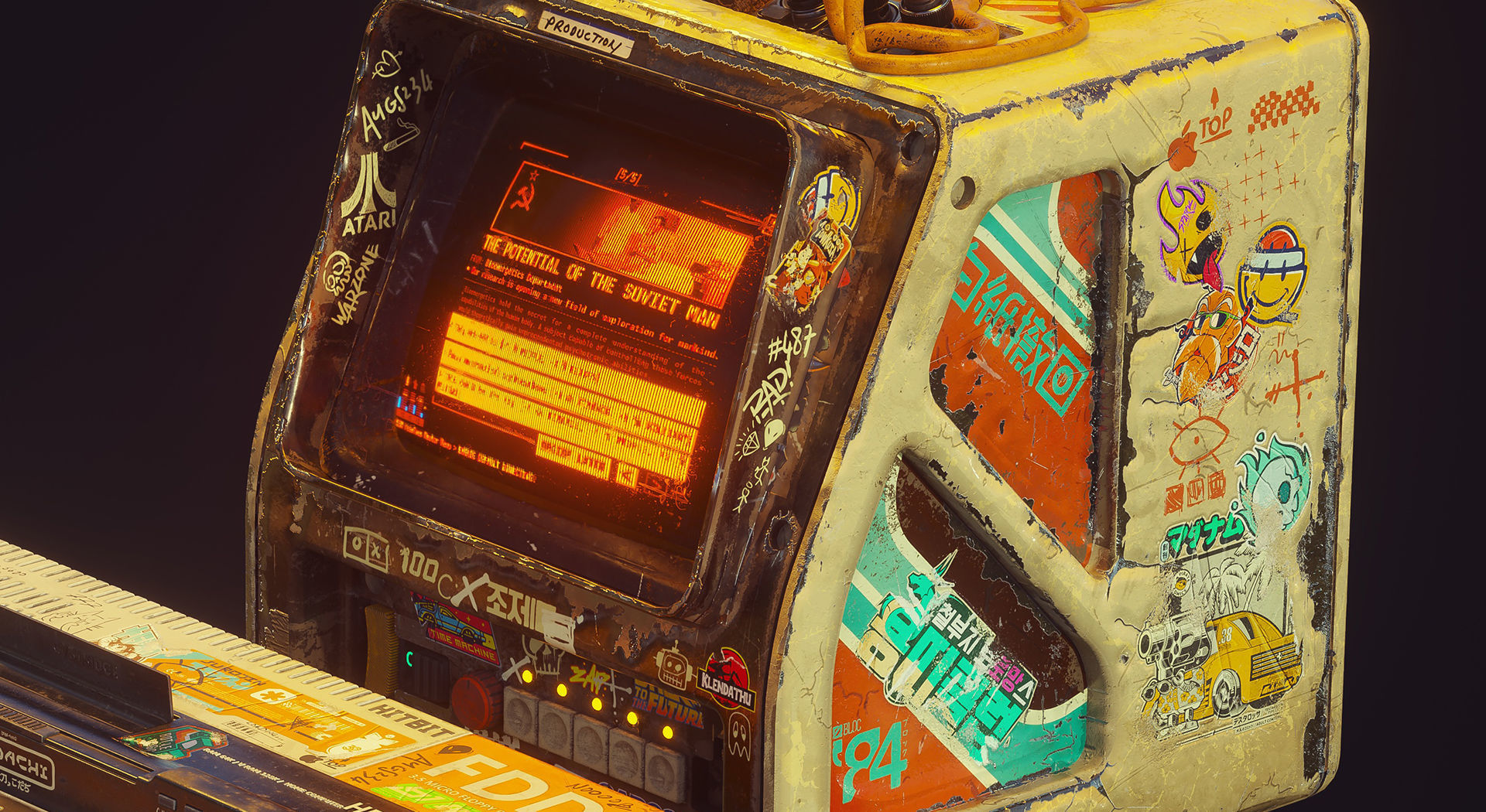 3D model Cyberpunk Hitbit Retro Game console 3D Model VR / AR / low ...