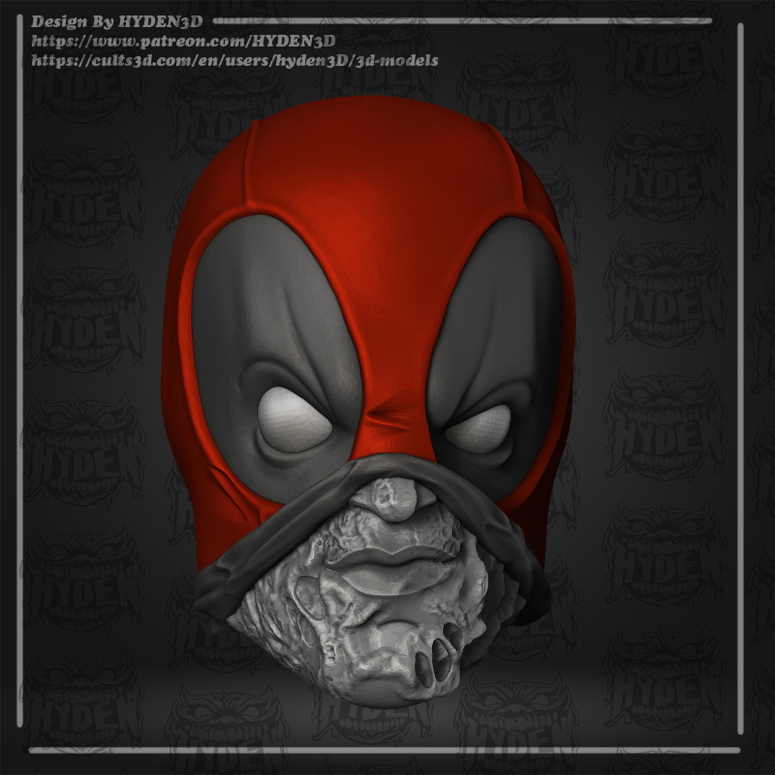 deadpool movie heads 3D model 3D printable | CGTrader