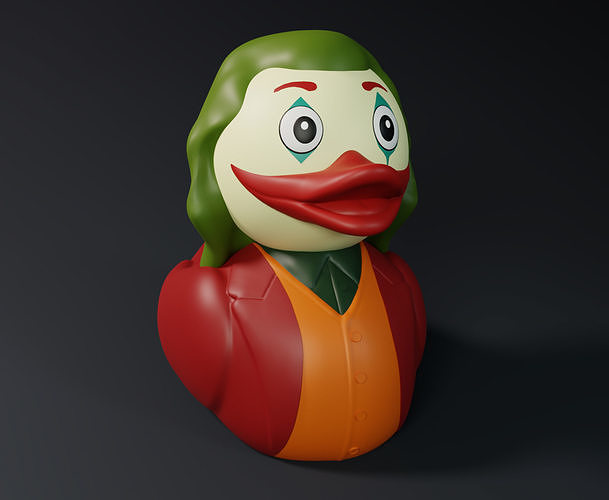 Cute The Joker Rubber Duck 3D model 3D printable | CGTrader