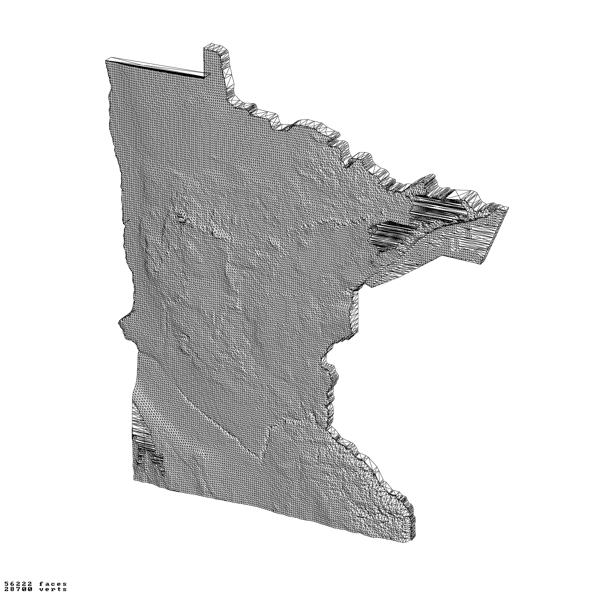 Minnesota USA relief maps 3D model 3D printable | CGTrader