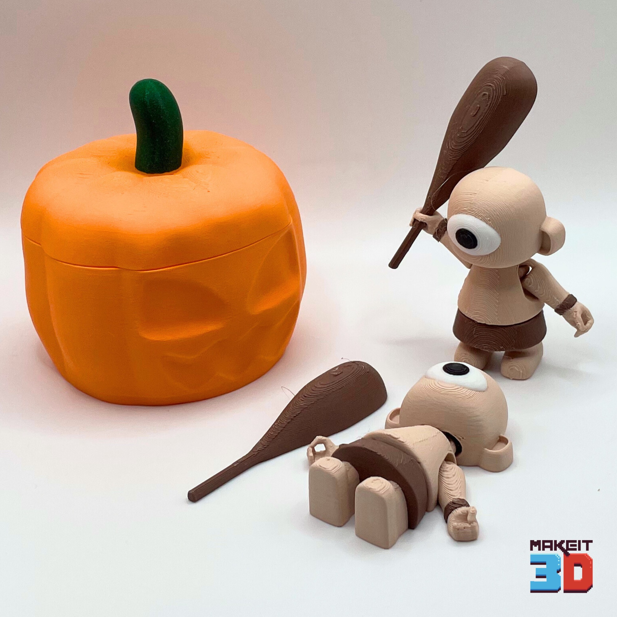 3D Printable Cyclops Articulated Flexi With Club STL Files 3D model 3D ...