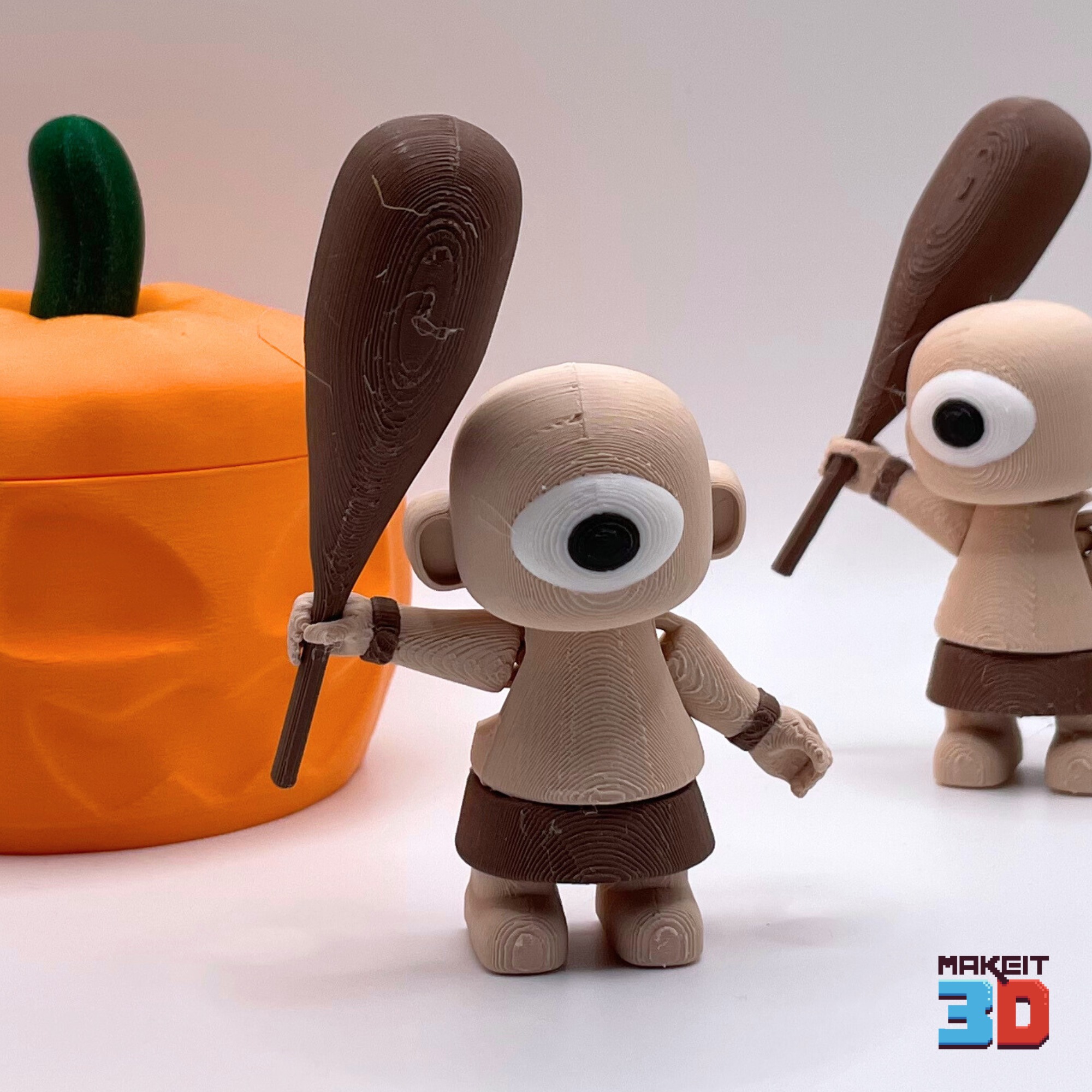 3D Printable Cyclops Articulated Flexi With Club STL Files 3D model 3D ...