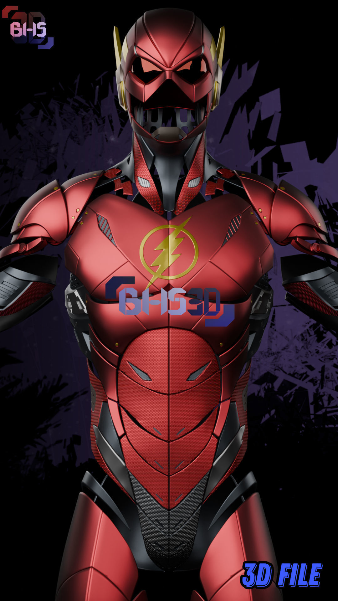 The Flash Suicide Squad KTJL Fullset Armor STL File 3D model 3D ...