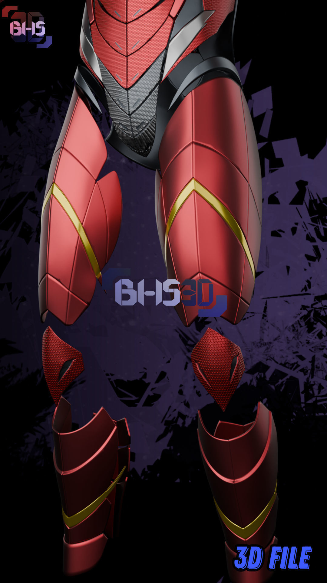 The Flash Suicide Squad KTJL Fullset Armor STL File 3D model 3D ...