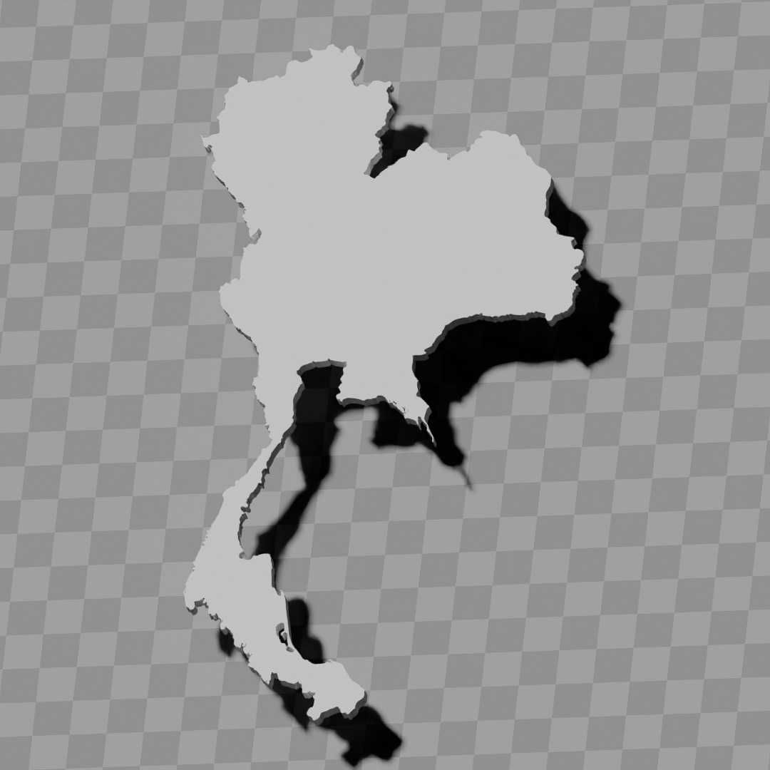 Thailand topography raised relief map collection 3D model 3D printable | CGTrader