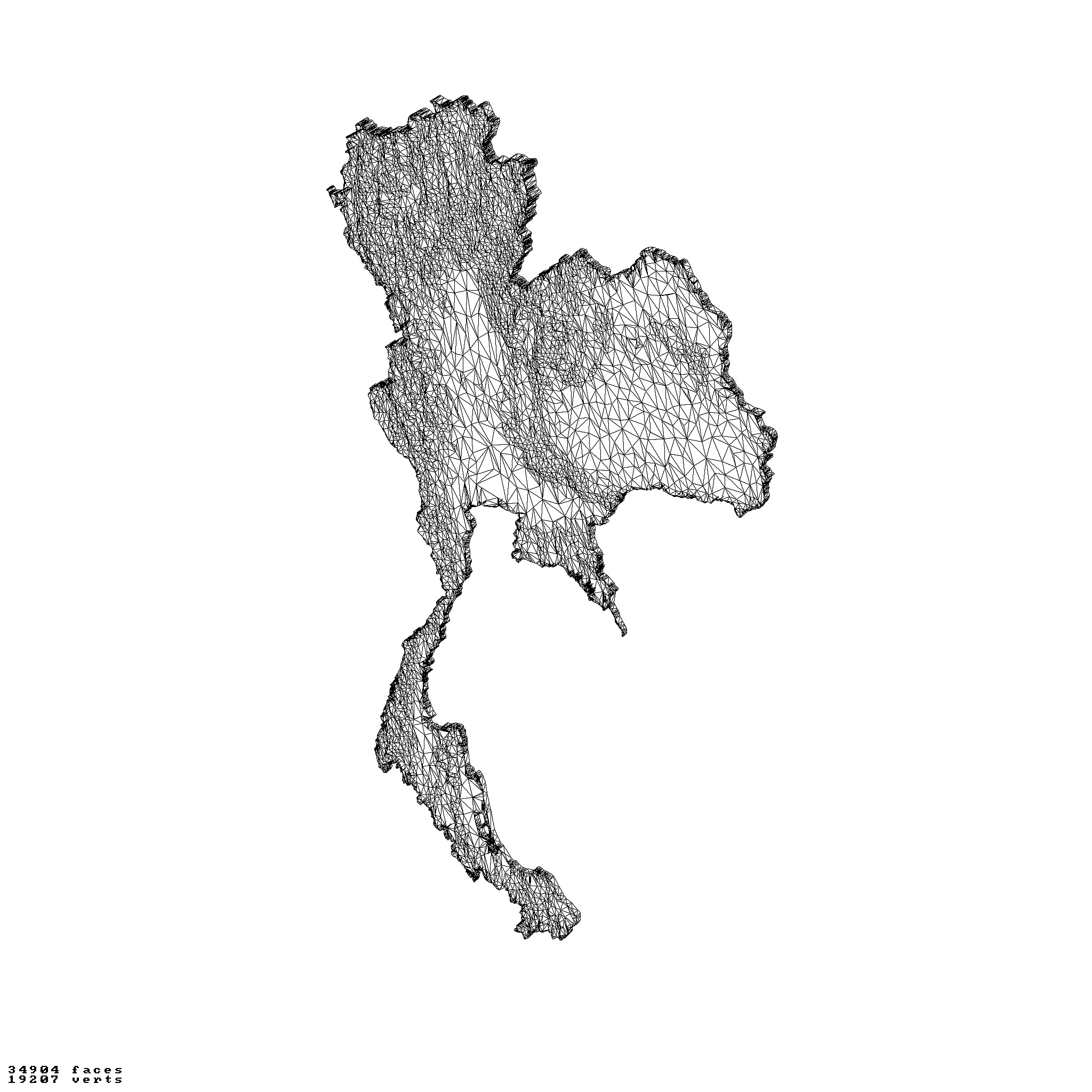 Thailand topography raised relief map collection 3D model 3D printable | CGTrader