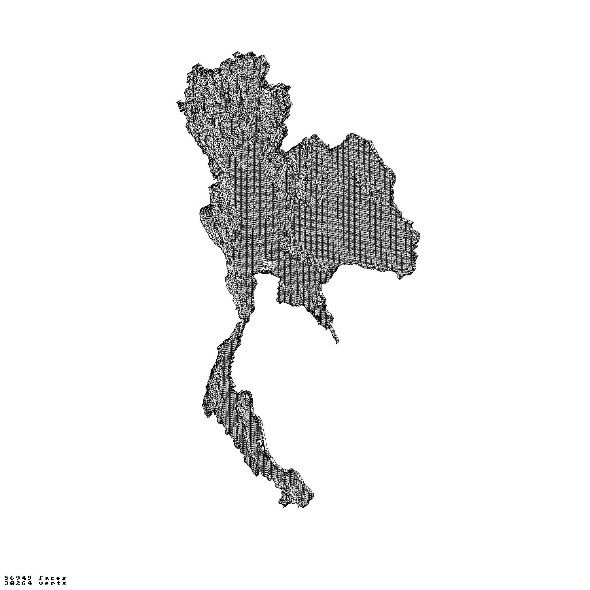 Thailand topography raised relief map collection 3D model 3D printable | CGTrader