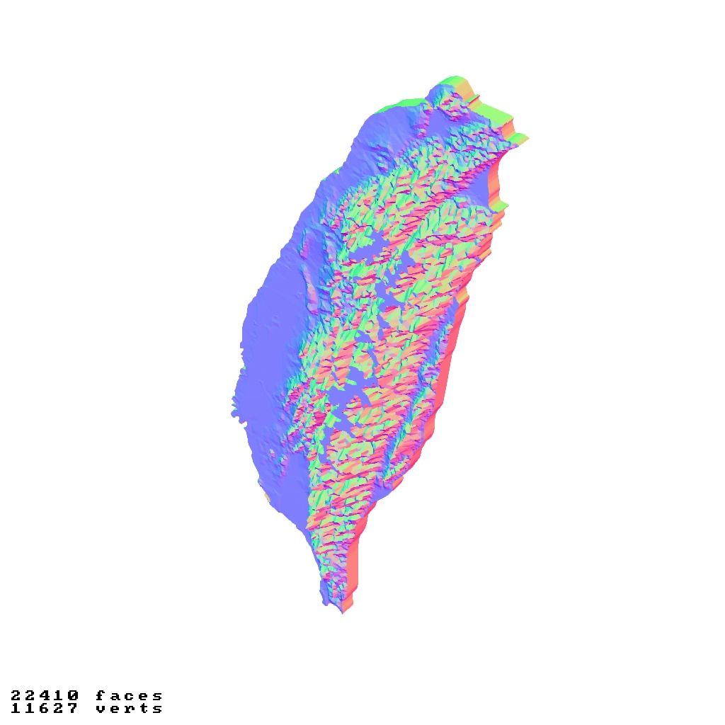 Taiwan island topography relief maps free 3D model 3D printable | CGTrader