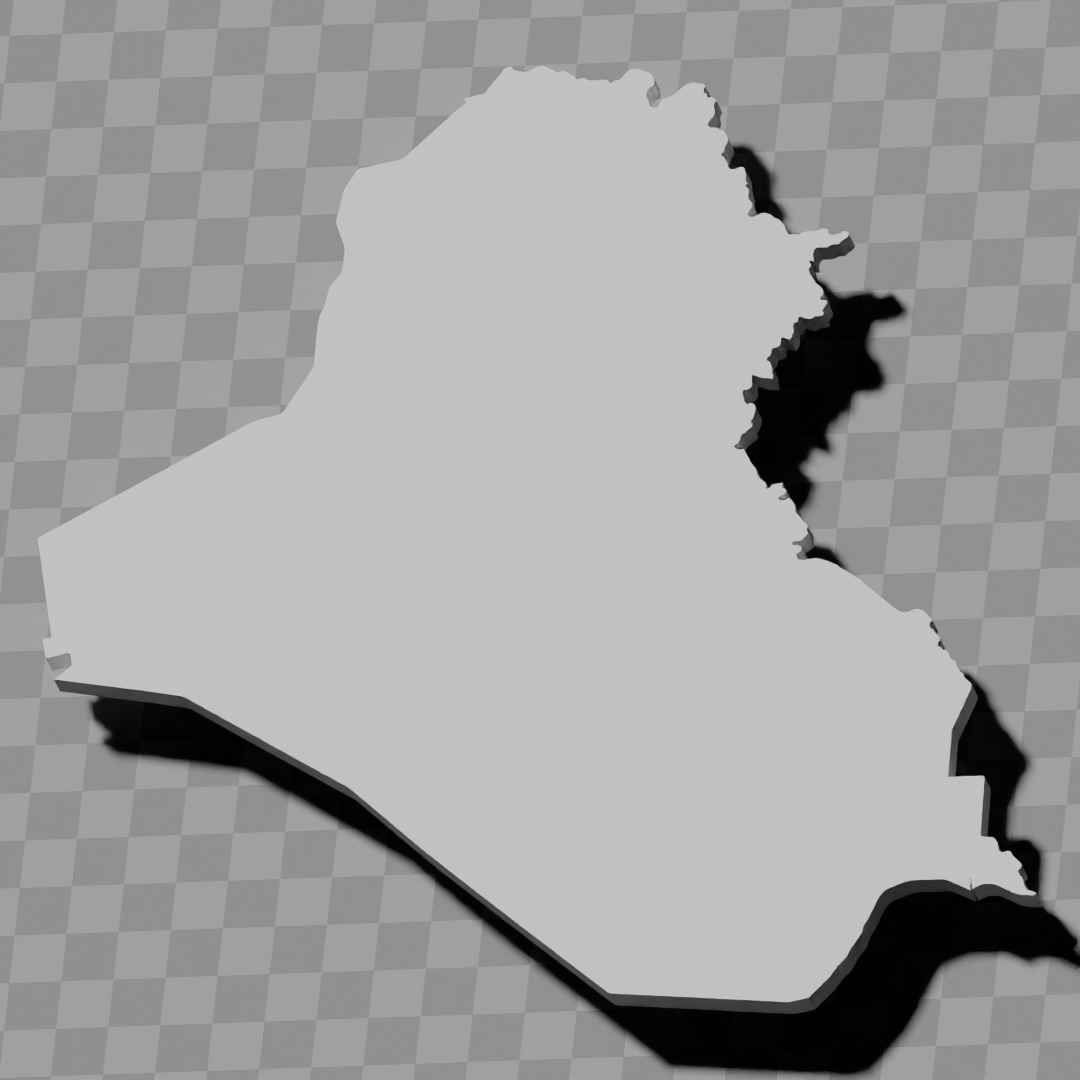 Iraq topography maps free 3D model 3D printable | CGTrader