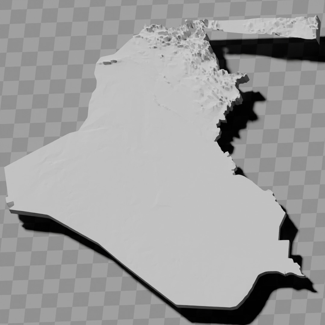 Iraq topography maps free VR / AR / low-poly 3D model 3D printable ...
