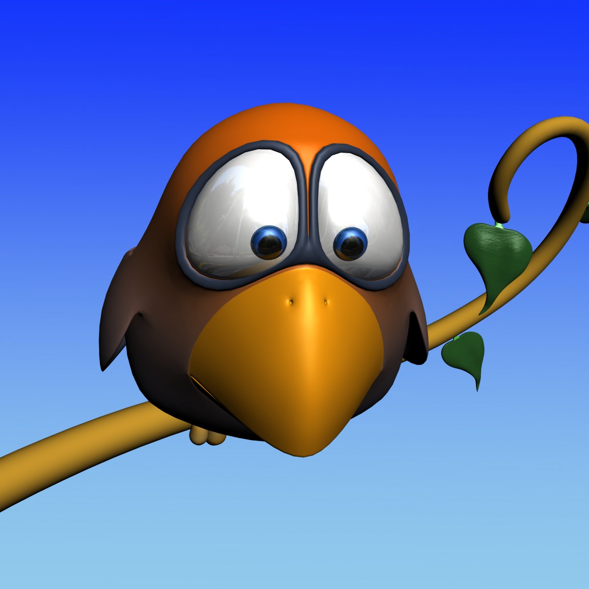 Cartoon Bird Rigged 3D Model Game ready rigged .max .obj .3ds .fbx ...