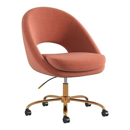 Lourdes Task Chair with Height adjustable 3D model