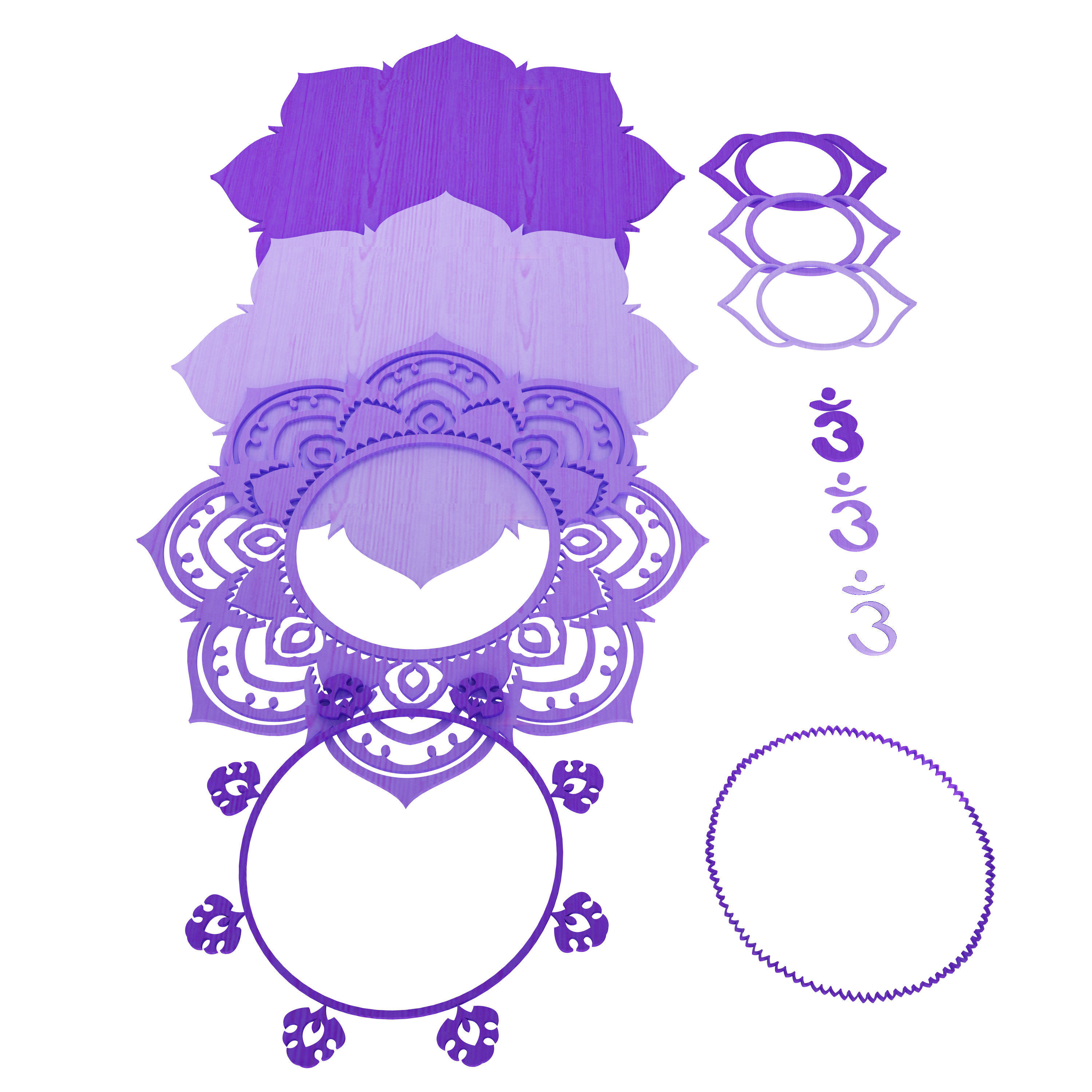 Ajna chakra multilayer cnc cut and 3d printable wall decor 3D model 3D printable | CGTrader