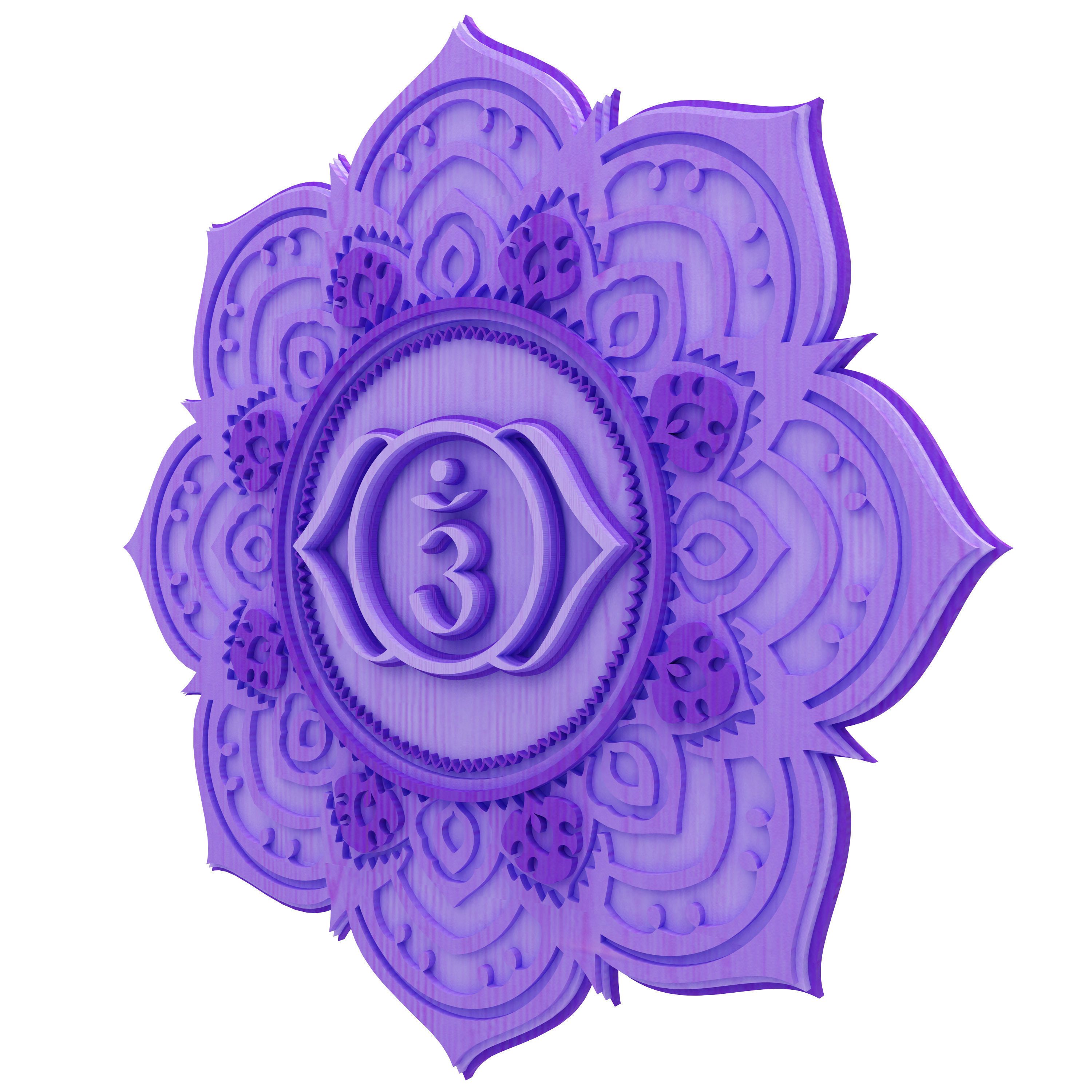 Ajna chakra multilayer cnc cut and 3d printable wall decor 3D model 3D printable | CGTrader