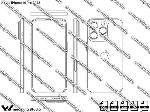 Apple iPhone 14 Pro 2022 blueprint Texture | CGTrader
