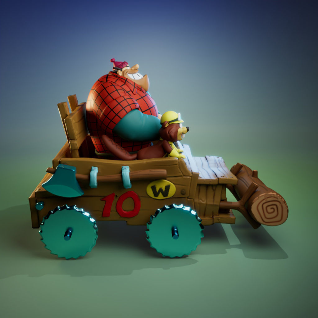 Rufus Ruffcut and Sawtooth - The Buzzwagon 3D model 3D printable | CGTrader