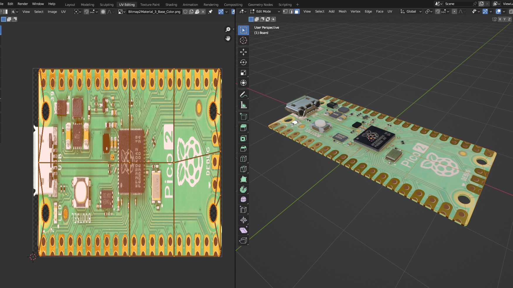 3D model Raspberry Pi Pico 2 VR / AR / low-poly | CGTrader