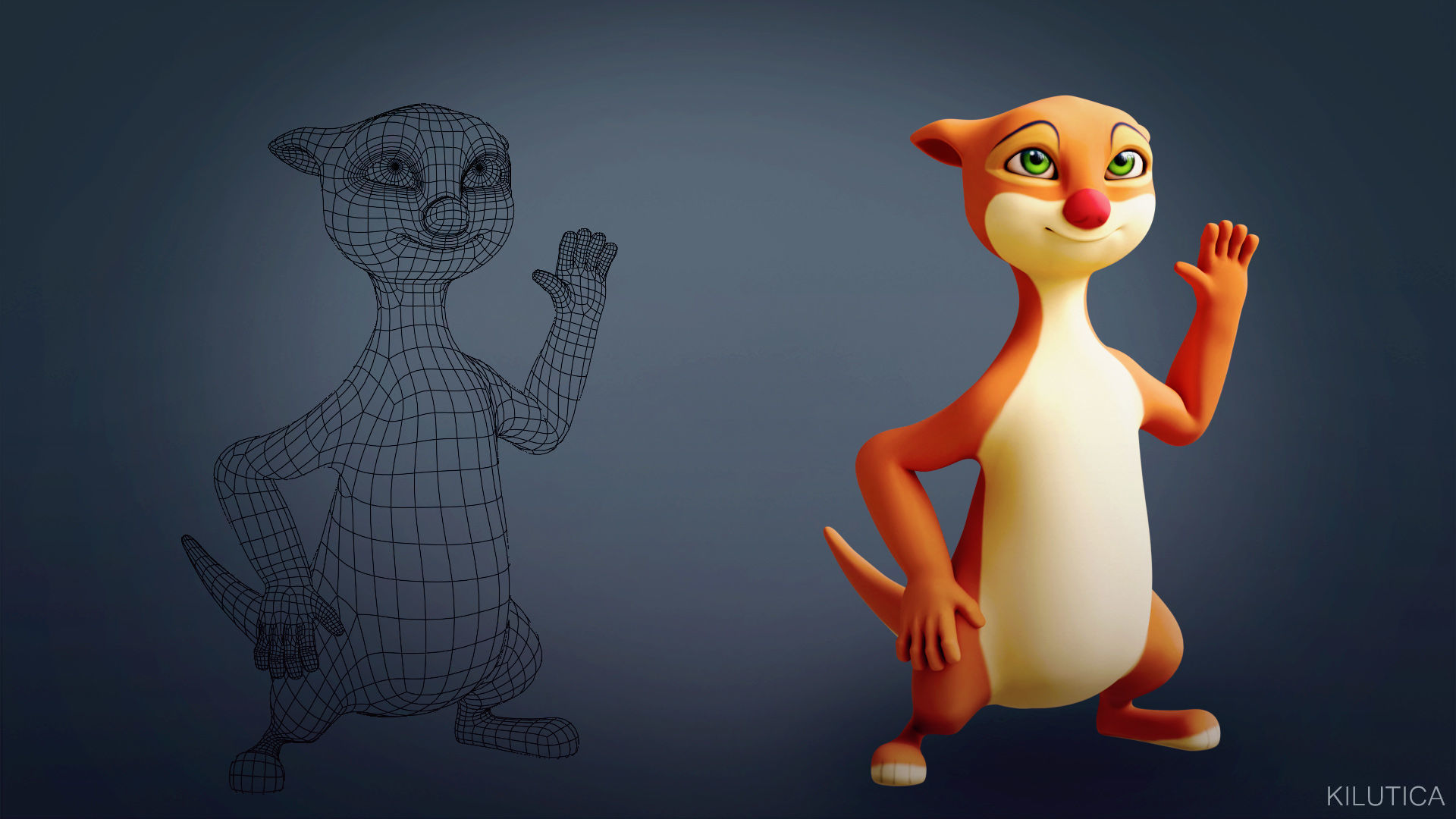 3D model Cartoon Ferret Biped Rigged VR / AR / low-poly | CGTrader