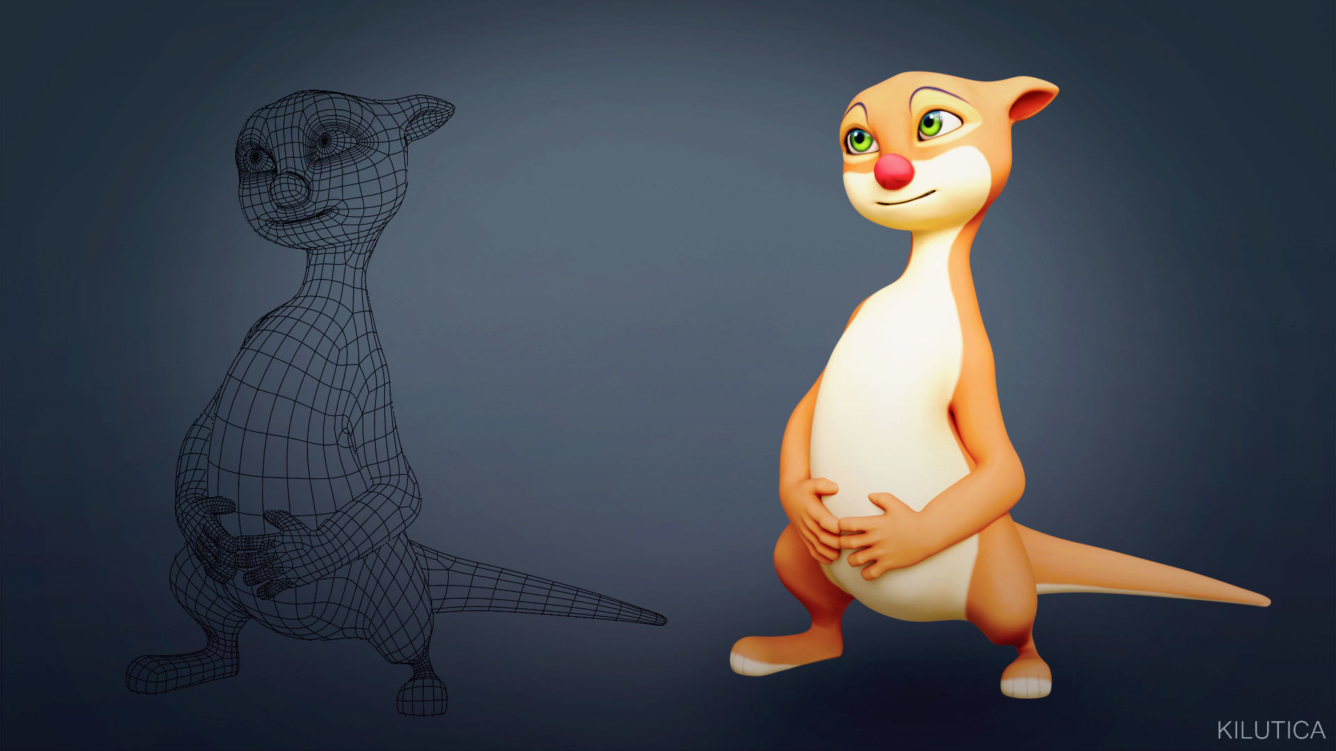3D model Cartoon Ferret Biped Rigged VR / AR / low-poly | CGTrader