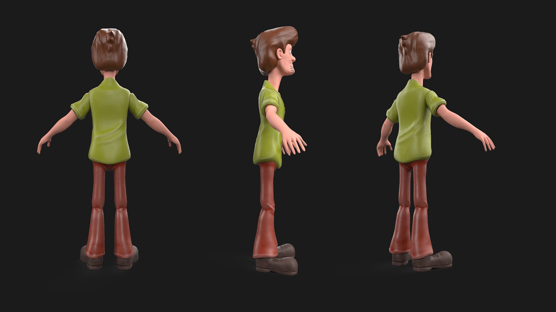 3D model 3d Scooby Doo Game Rigged Character Shaggy 3D model VR / AR ...