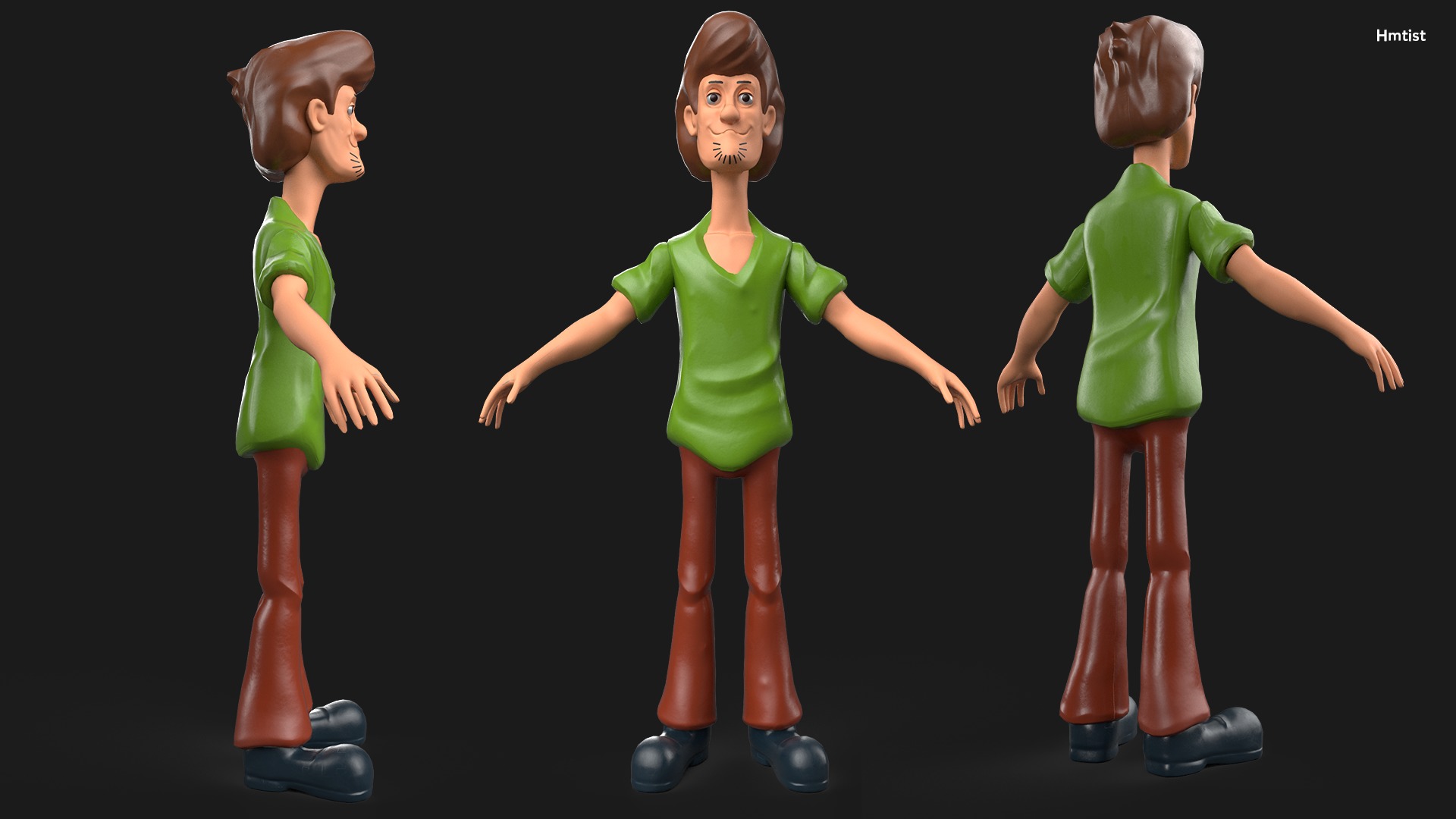 3D model 3d Scooby Doo Game Rigged Character Shaggy 3D model VR / AR ...