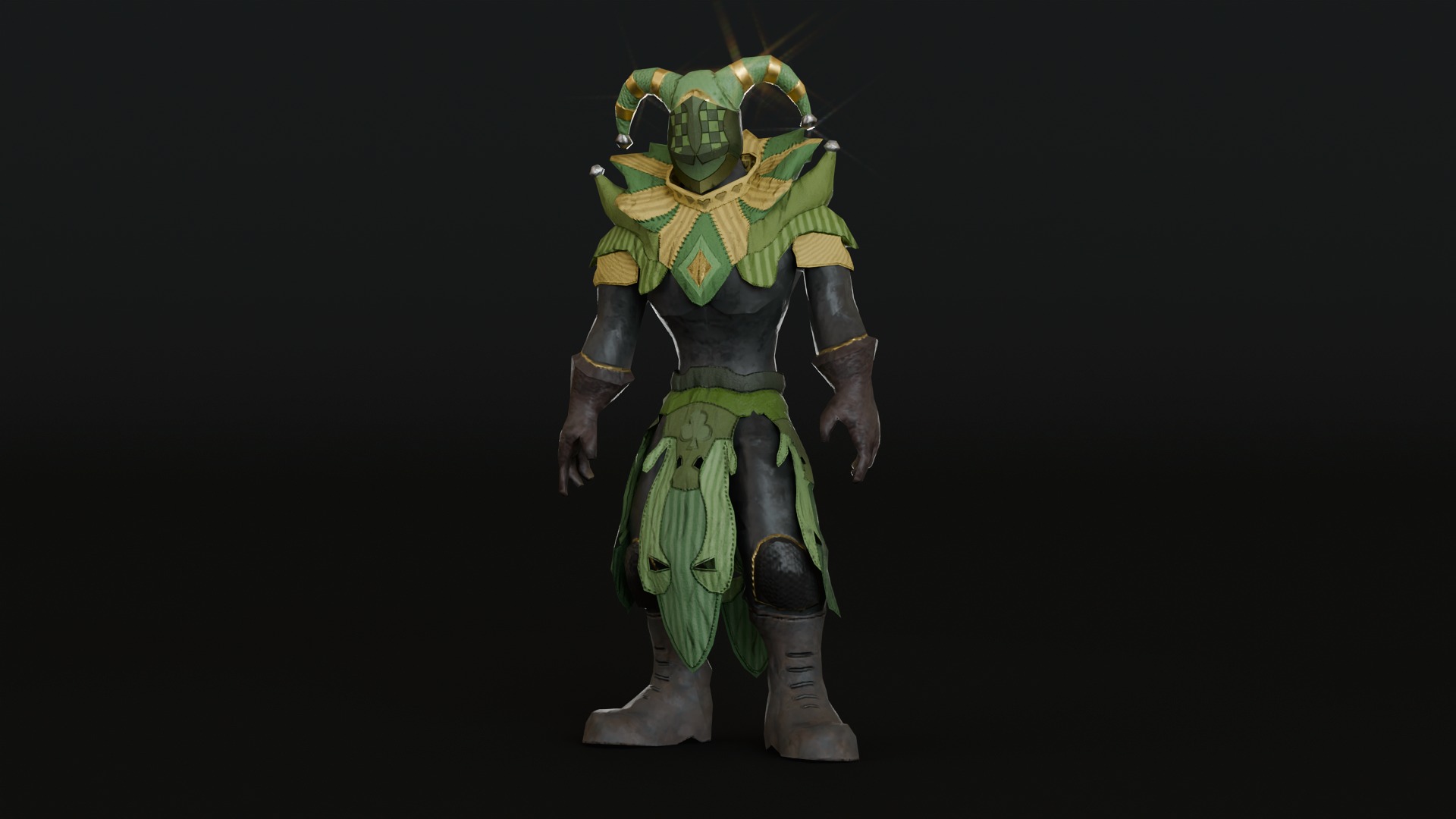 Clown warrior free VR / AR / low-poly 3D model animated rigged | CGTrader