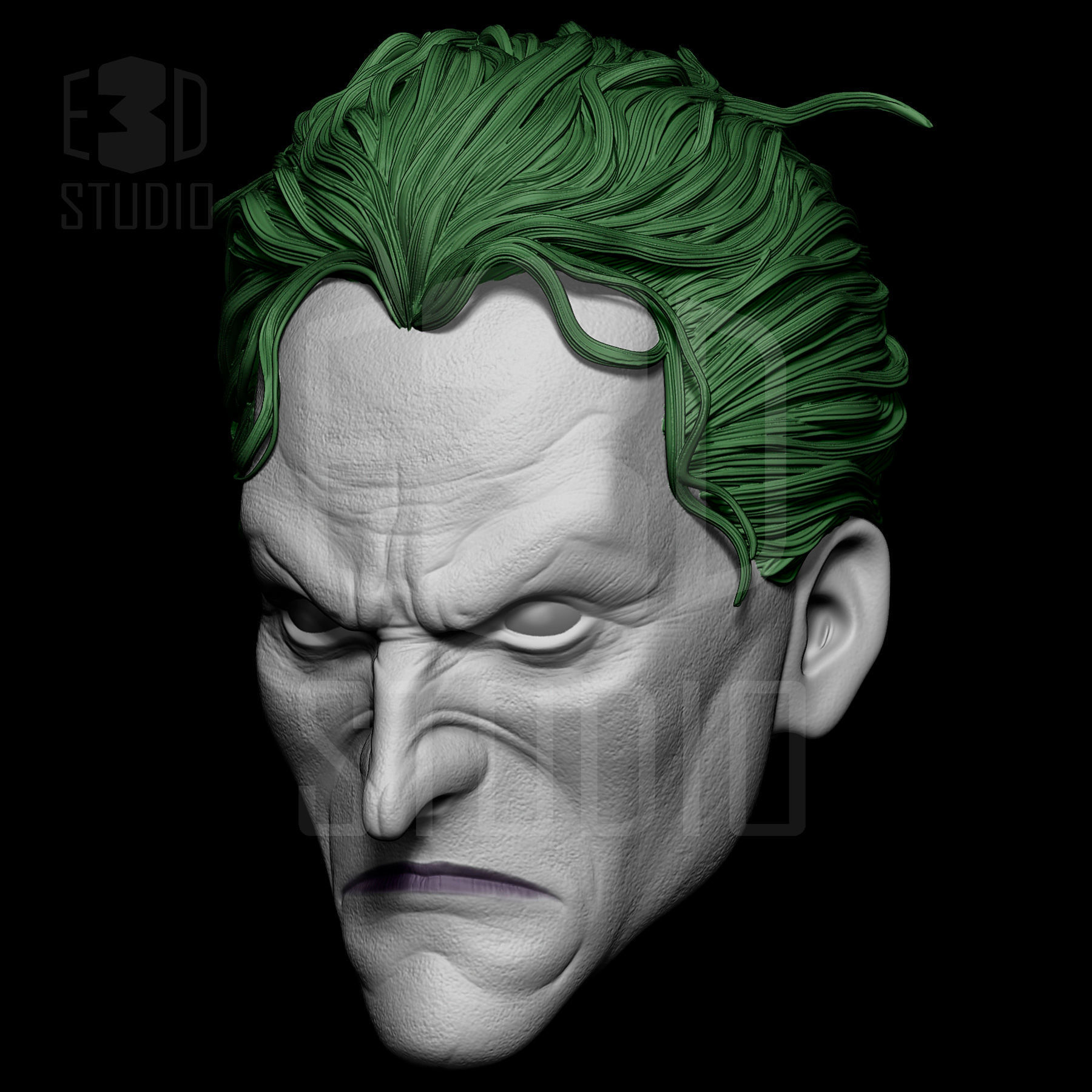 JOKER - HEAD CUSTOM 3D model 3D printable | CGTrader