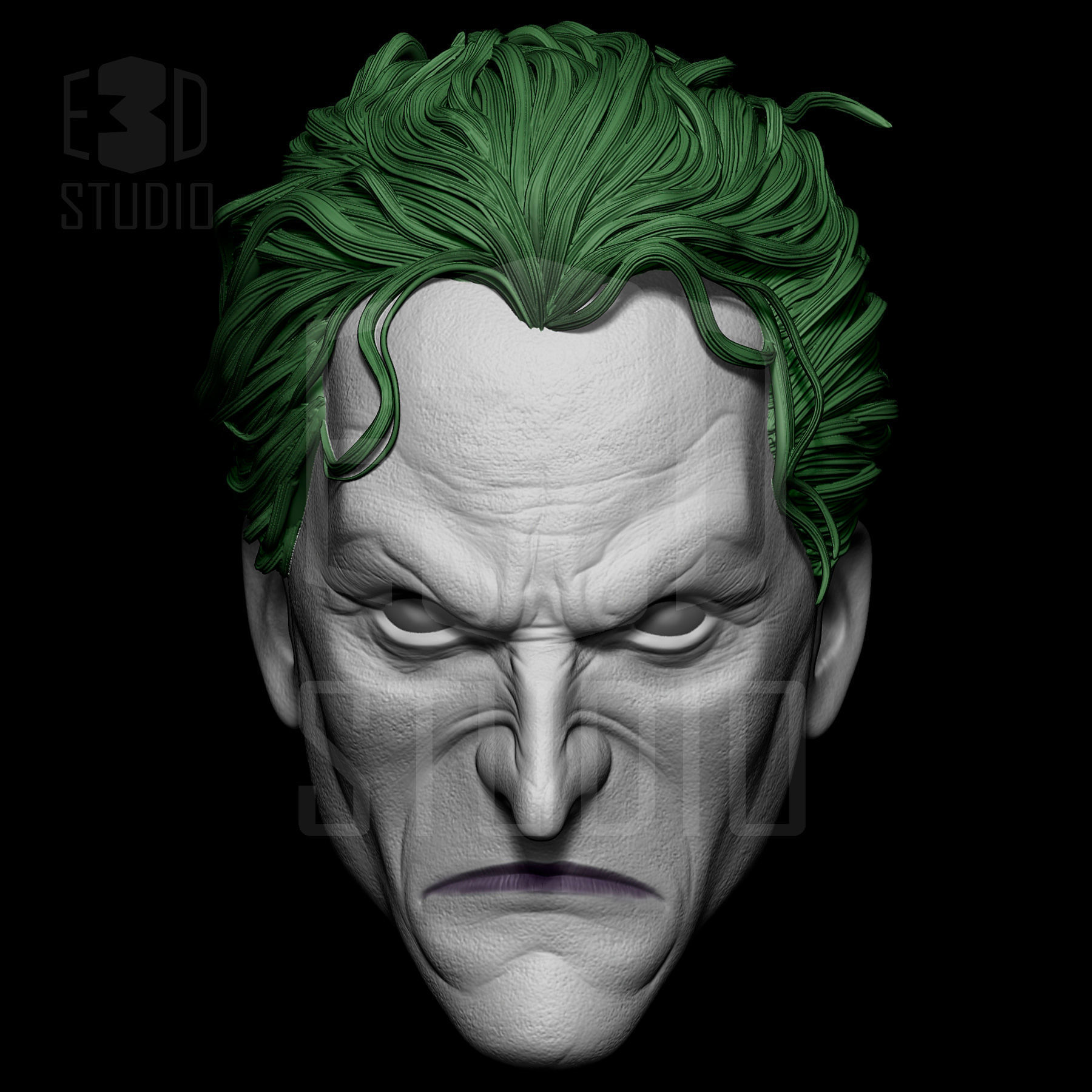 JOKER - HEAD CUSTOM 3D model 3D printable | CGTrader