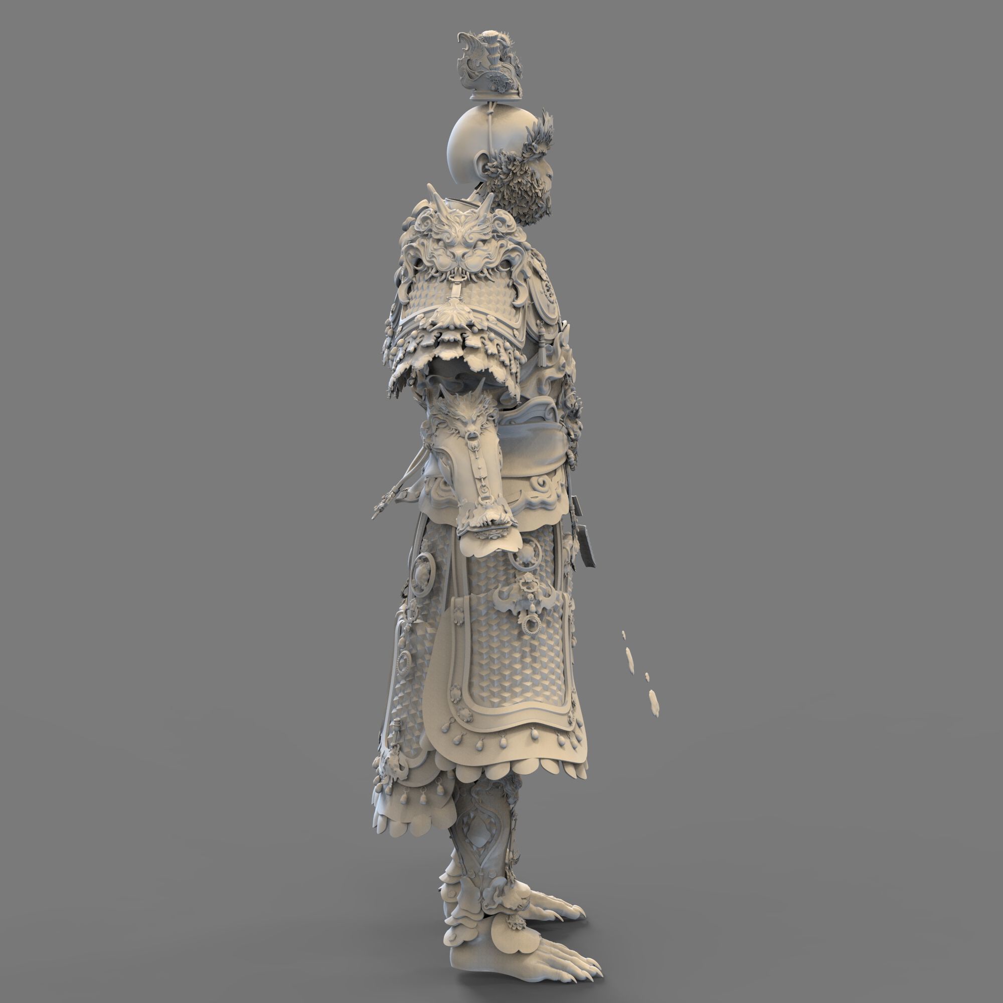 Black Myth Wukong Monkey King Set Wearable Full Body Armor 3D model 3D ...