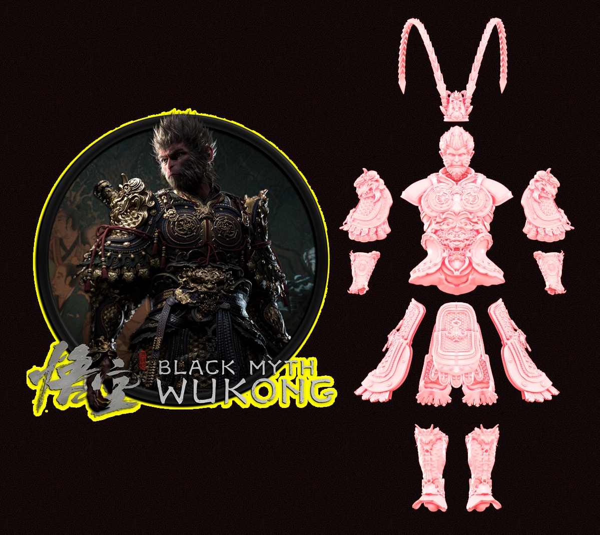 BLACK MYTH WUKONG - FULL BODY ARMOR - 3D PRINT 3D model 3D printable ...