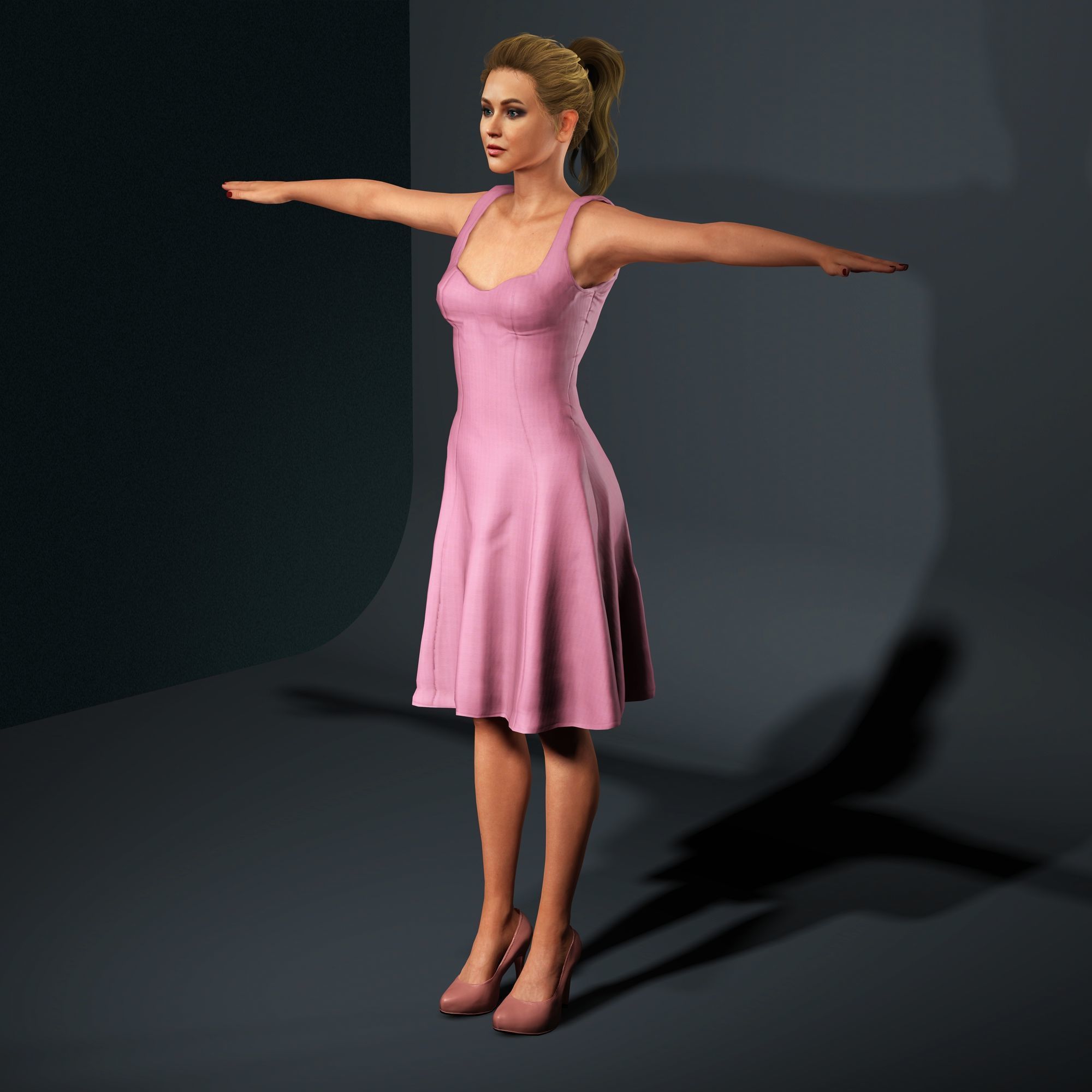 3D model Jennifer Lawrence Character VR / AR / low-poly | CGTrader