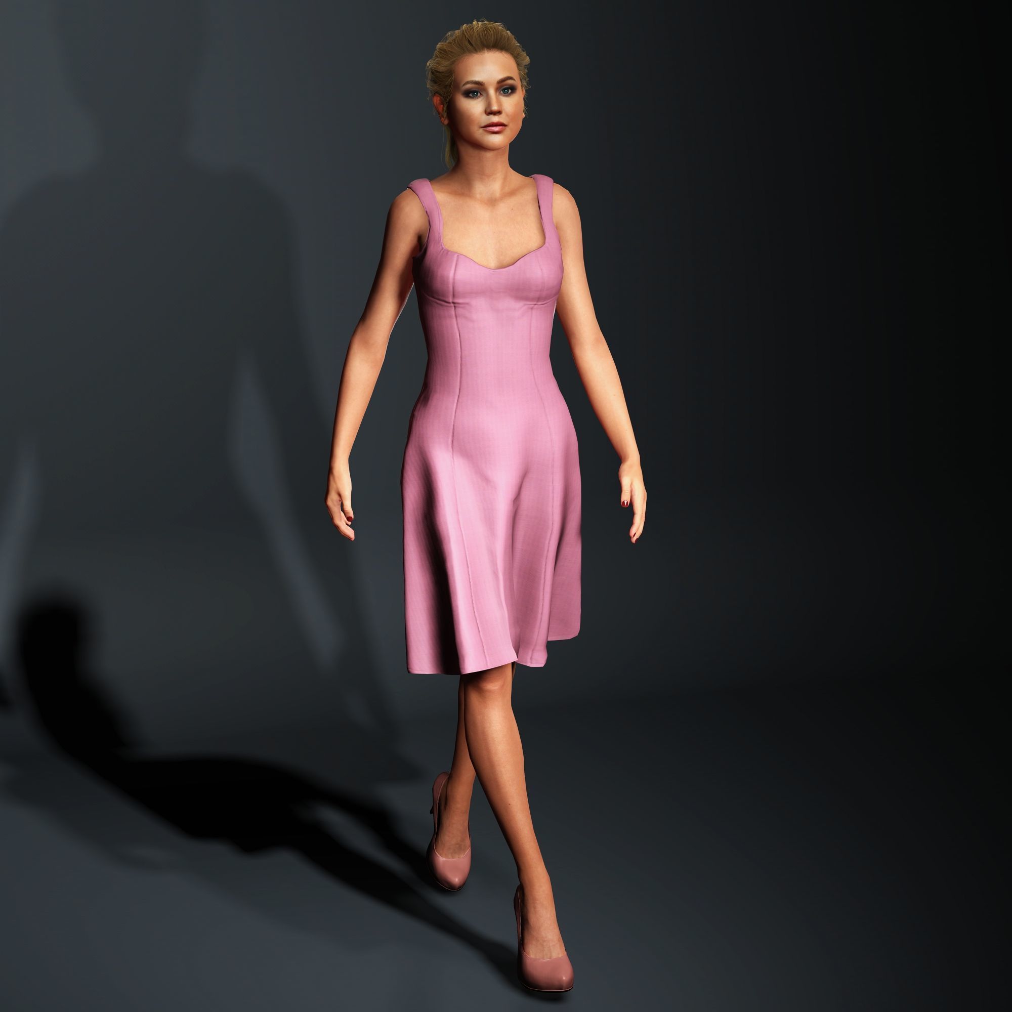 3D model Jennifer Lawrence Character VR / AR / low-poly | CGTrader