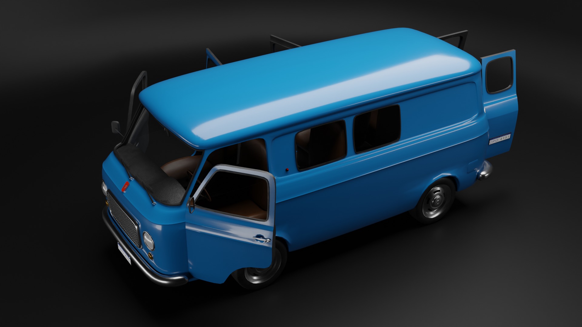 3D Model Collection Realistic Vintage Vans High-Detail Game-Ready ...