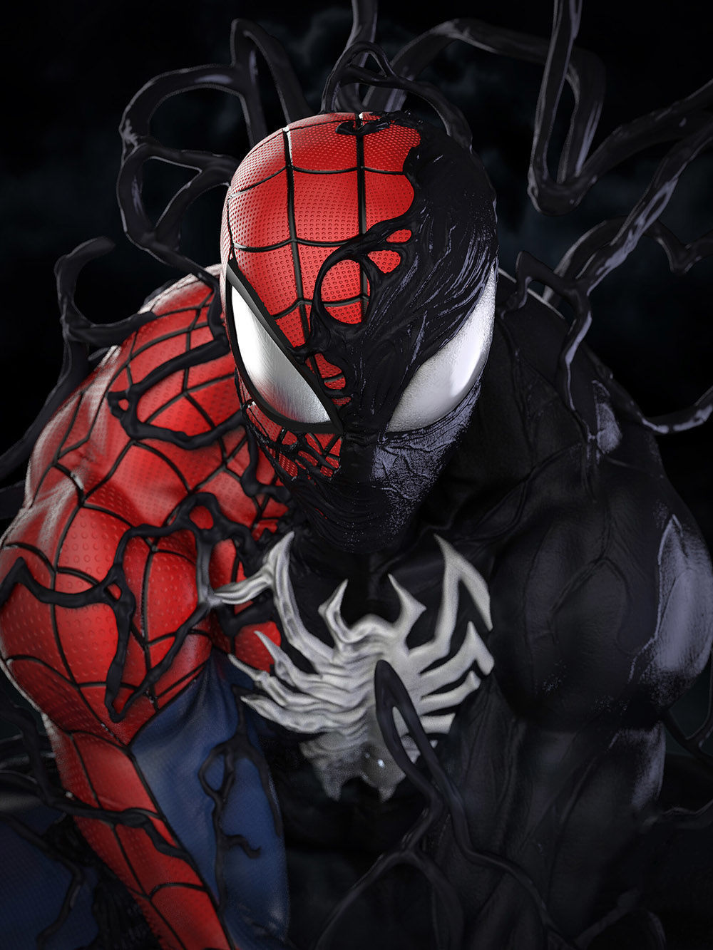 Symbiote Spiderman 3D model 3D printable | CGTrader