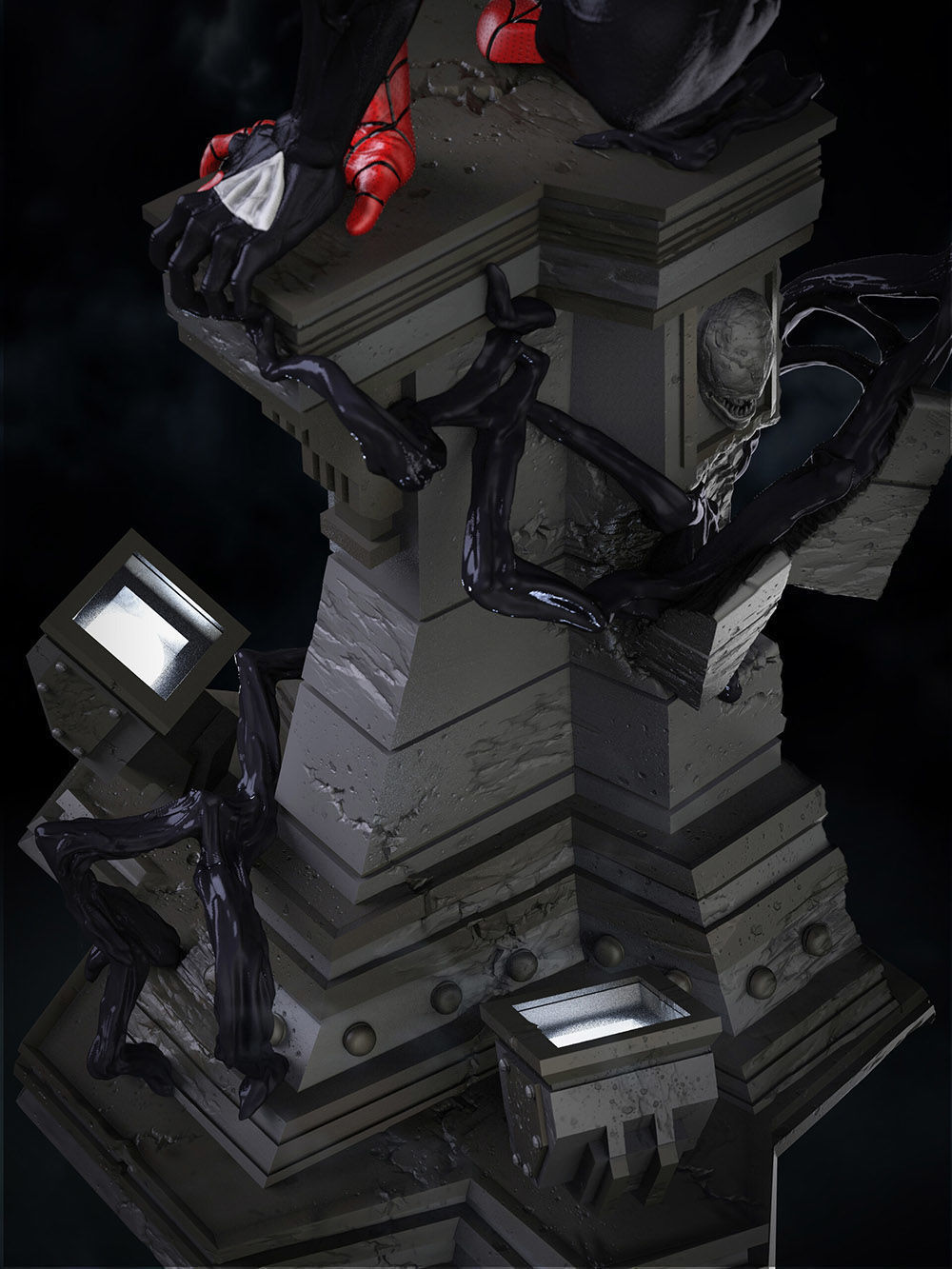 Symbiote Spiderman 3D model 3D printable | CGTrader