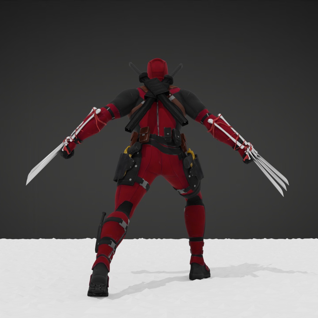Deadpool Character from Deadpool and Wolverine 3D model rigged | CGTrader