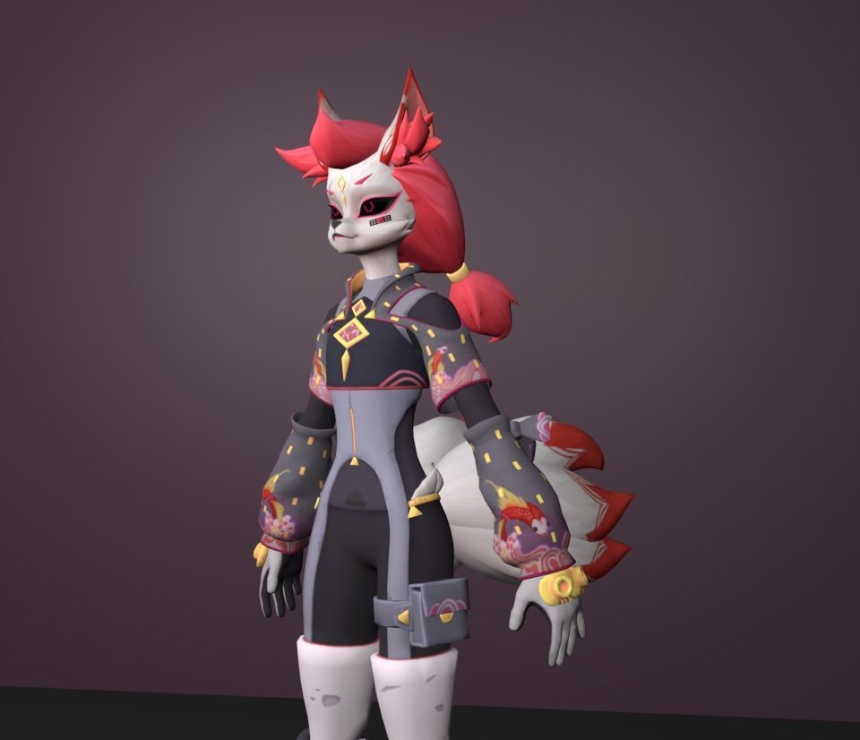 kimiko 3D model animated rigged | CGTrader