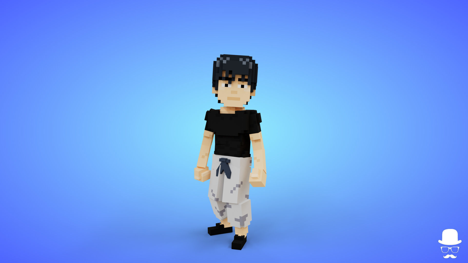 3D model Toji Fushiguro Voxel Character - 3D Anime Model - Game Asset ...