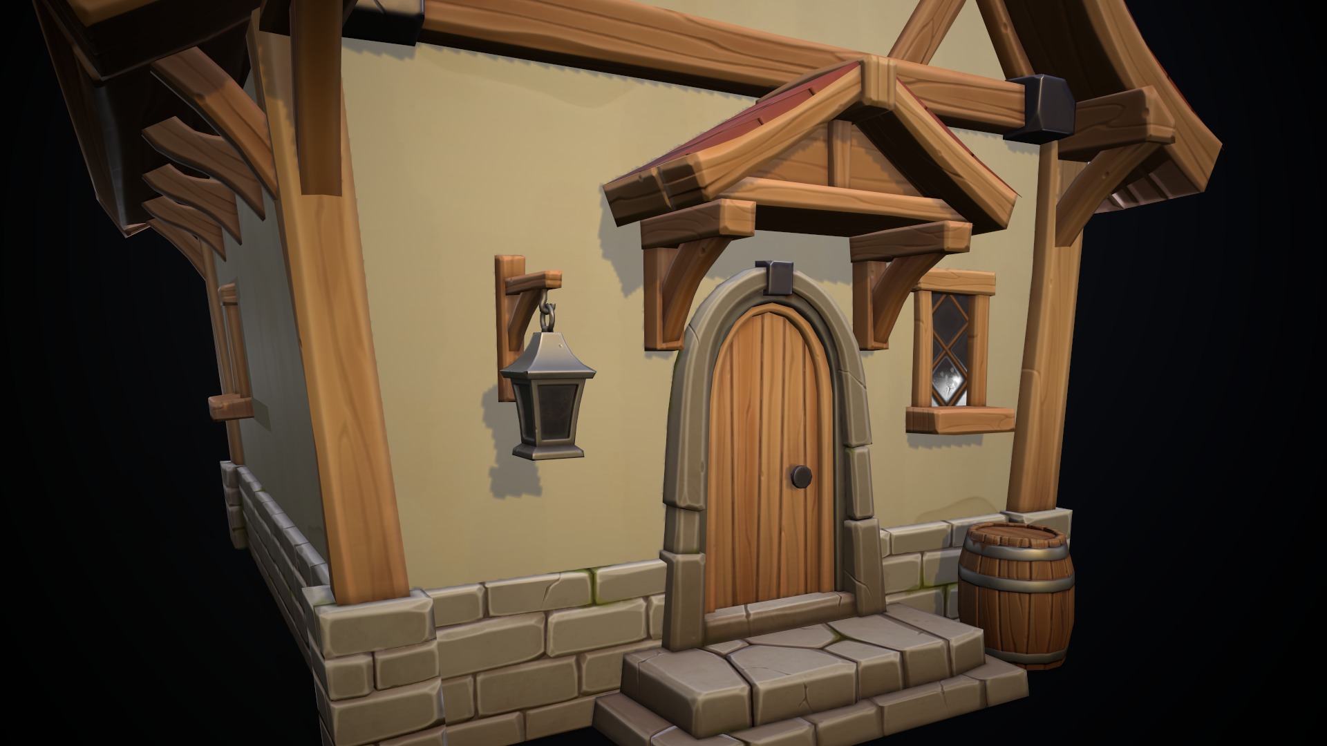 3D model Stylized medieval houses VR / AR / low-poly | CGTrader