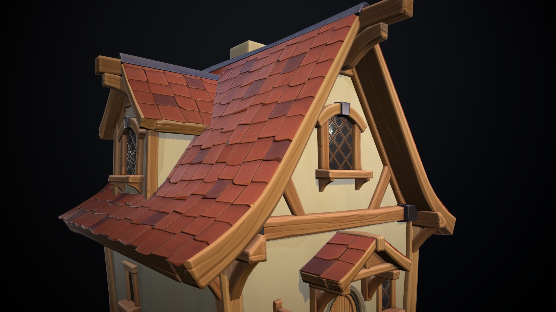 3D model Stylized medieval houses VR / AR / low-poly | CGTrader