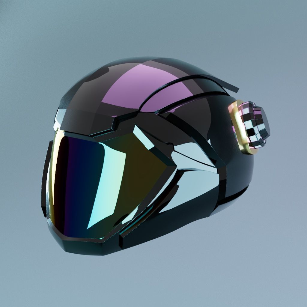 motorcycle helmet free 3D model | CGTrader