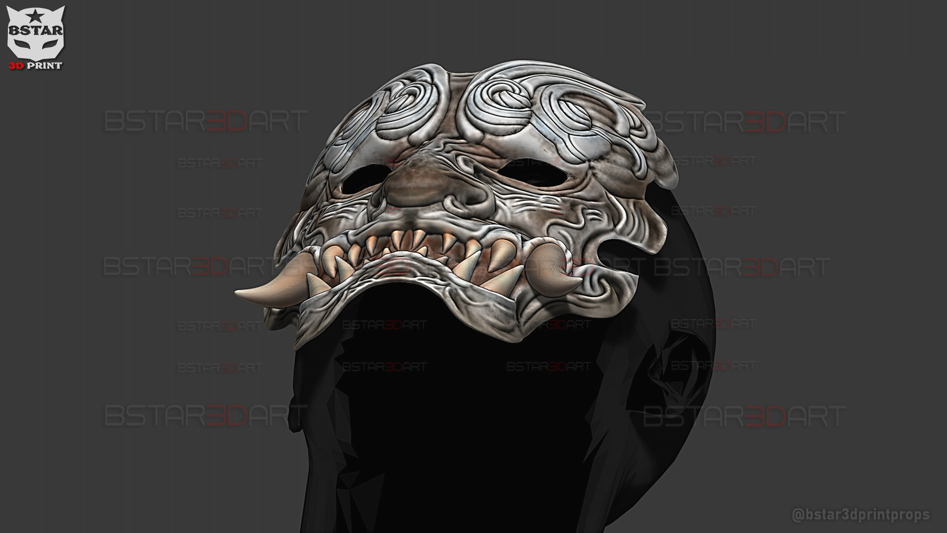 Gale Guard Beast Face Mask - Black Myth Wukong Cosplay 3D model 3D ...