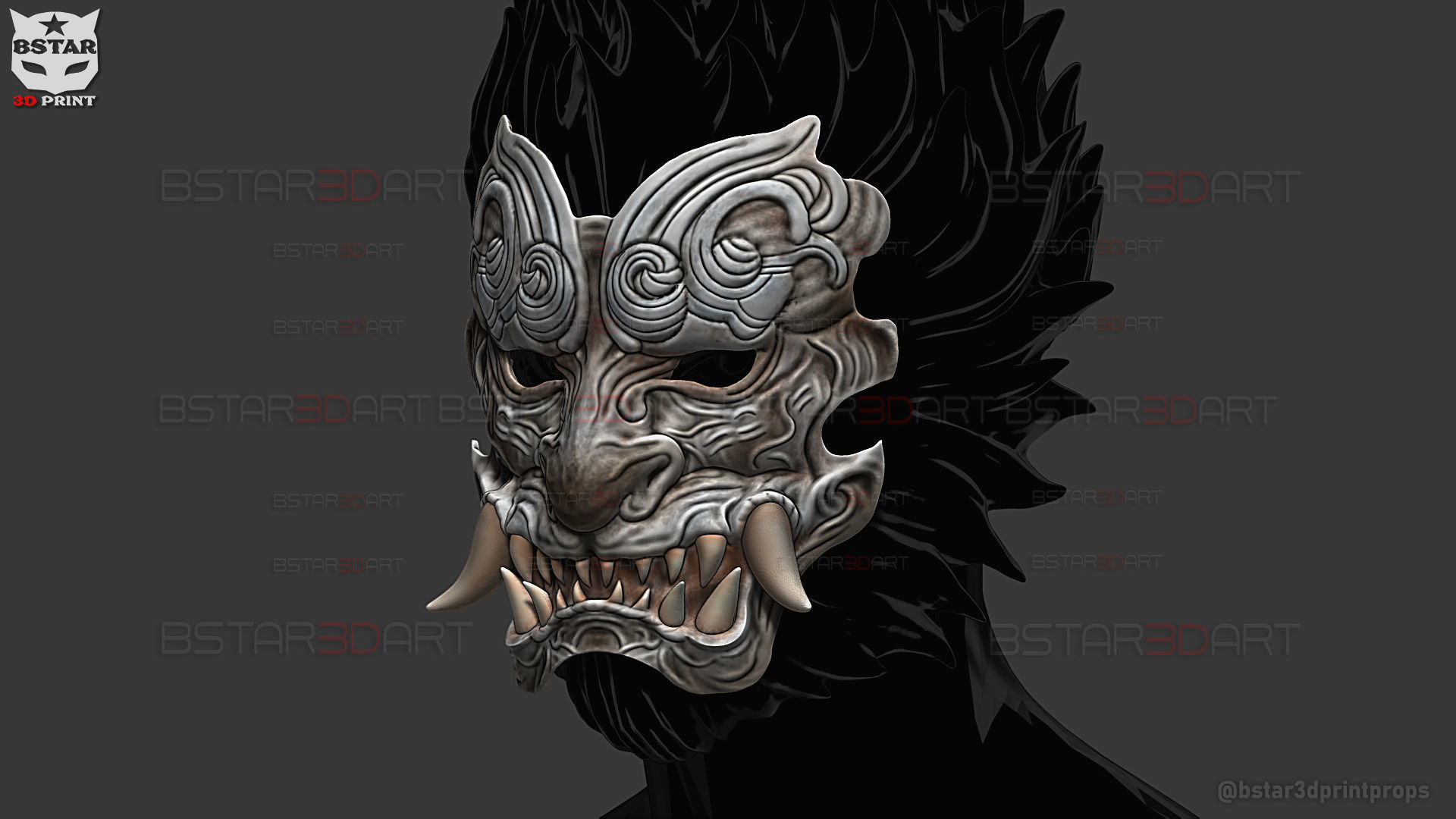 Gale Guard Beast Face Mask - Black Myth Wukong Cosplay 3D model 3D ...