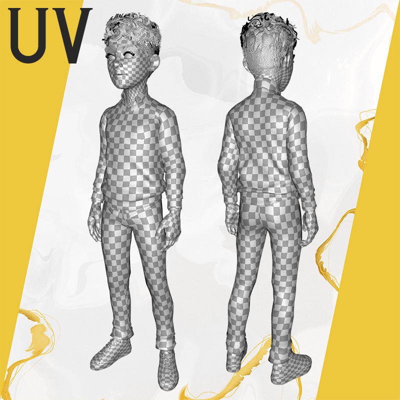 3D Model Collection Stylized Cartoon Couple Girlfriend and Boyfriend VR ...