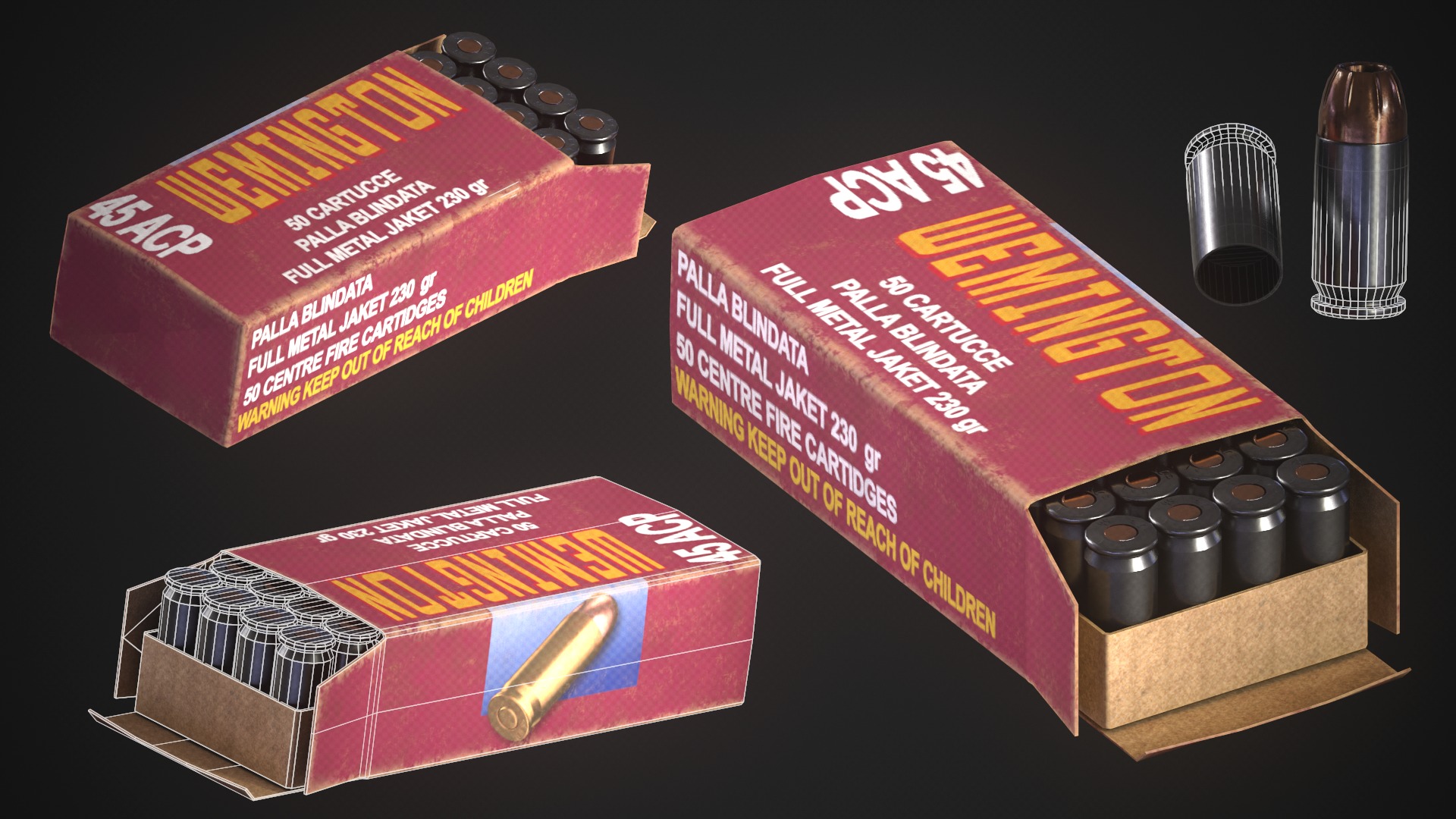 Ammo and Props Pack free VR / AR / low-poly 3D model | CGTrader