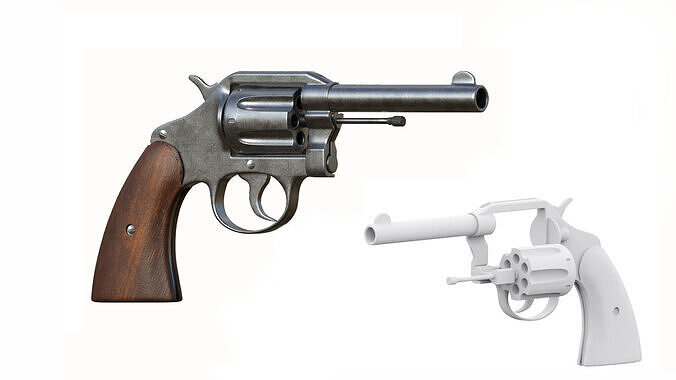 colt police gun 3D model | CGTrader