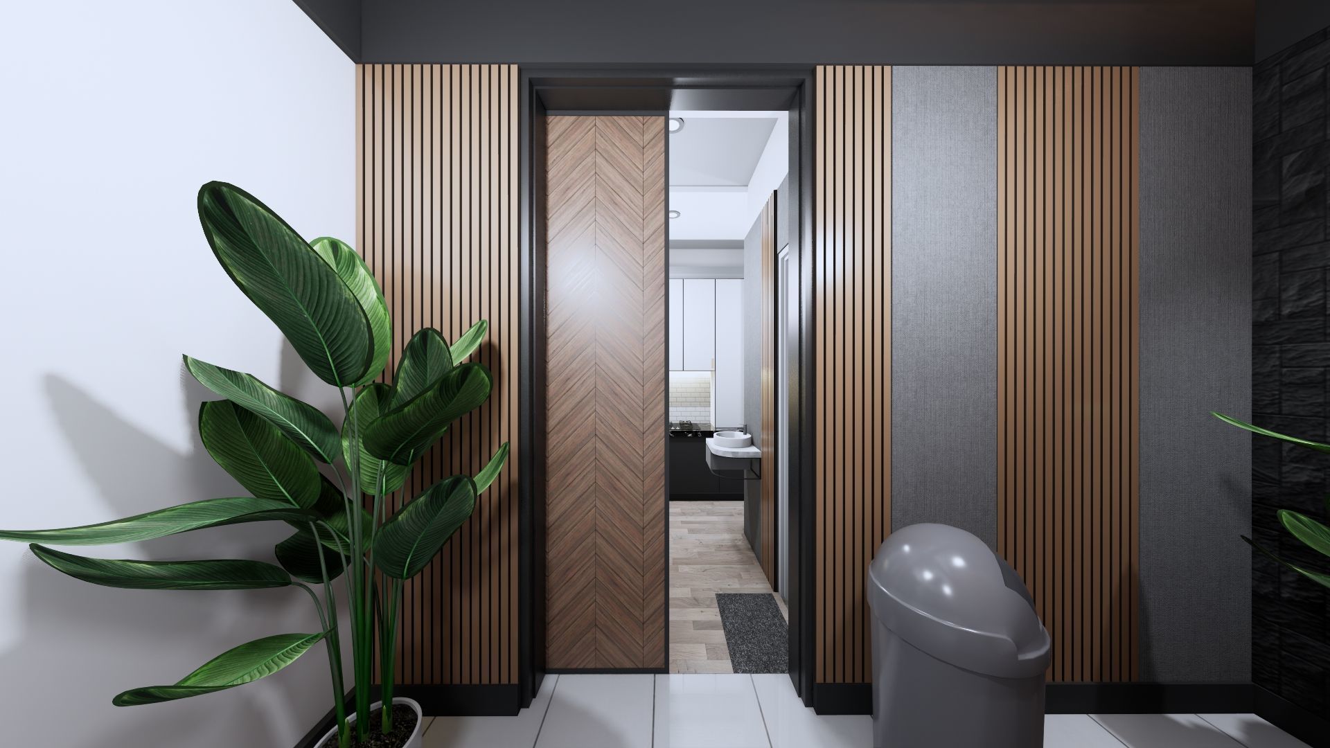 Modern Minimalist Office Design receptionist meeting room 3D model ...