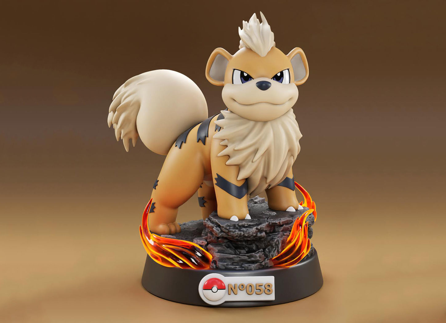 Pokemon Growlithe 3D Model Ready to Print 3D model 3D printable | CGTrader