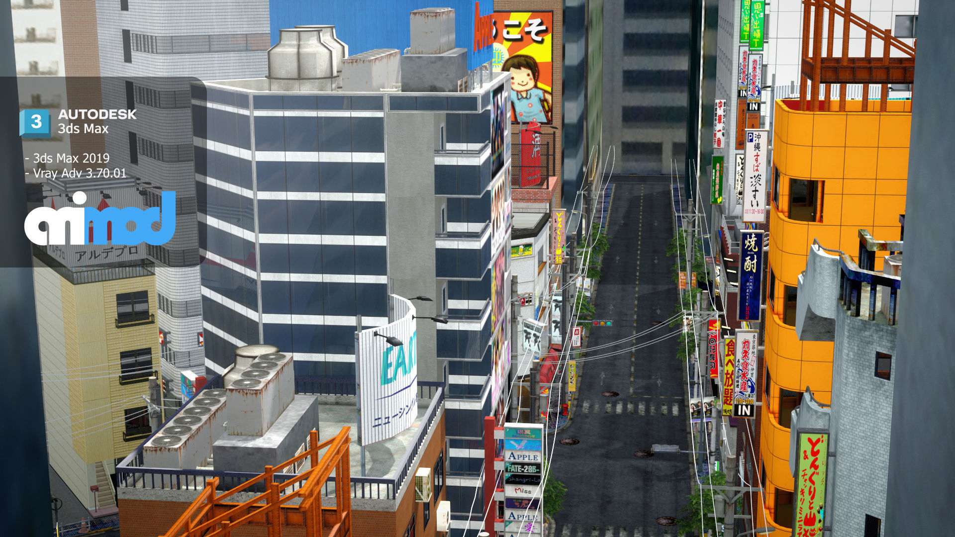 Japanese Streetscape Tokyo 0004 3D model | CGTrader