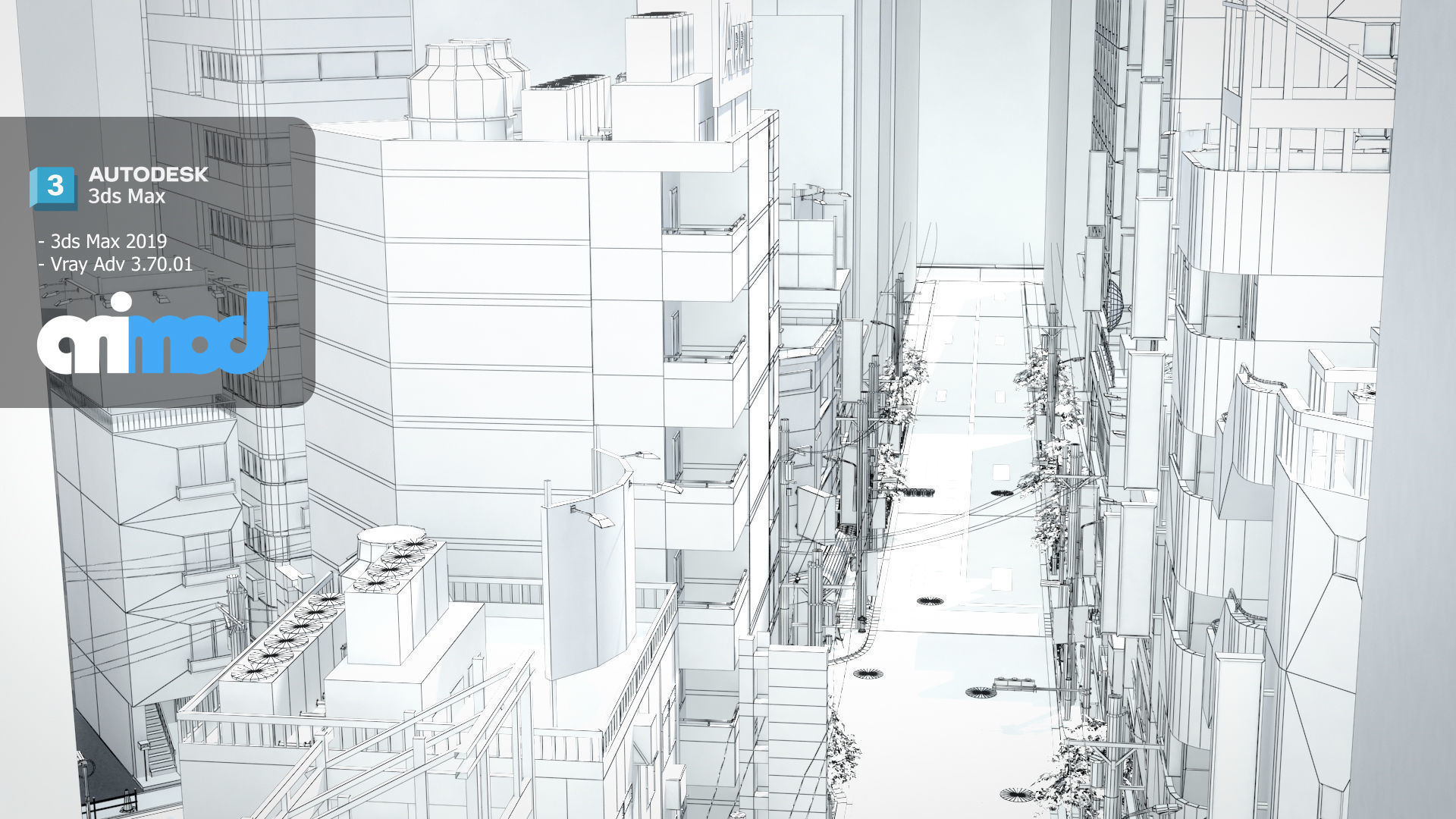 Japanese Streetscape Tokyo 0004 3D model | CGTrader